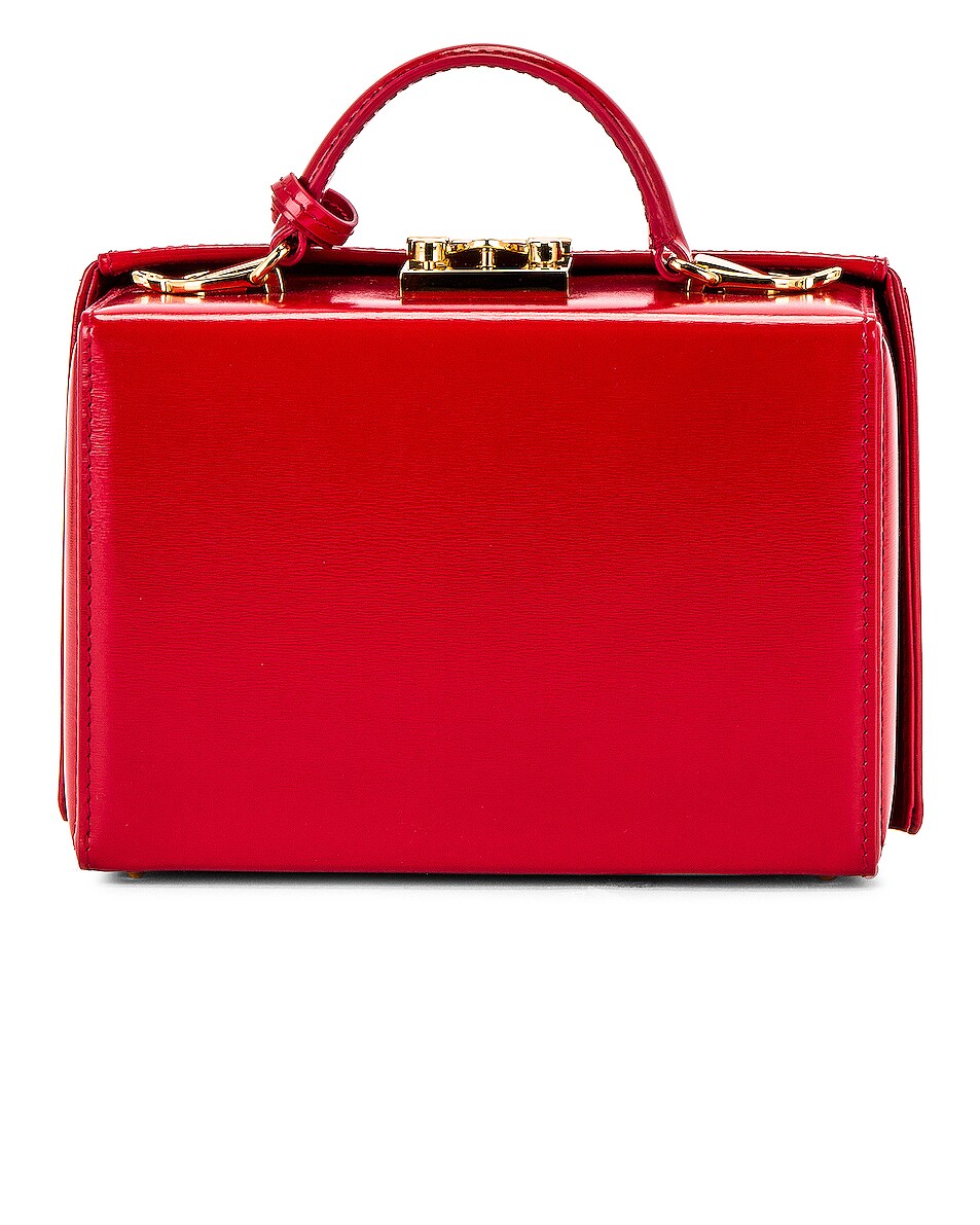 Mark Cross Small Grace Brush Off Box Bag in MC Red | FWRD