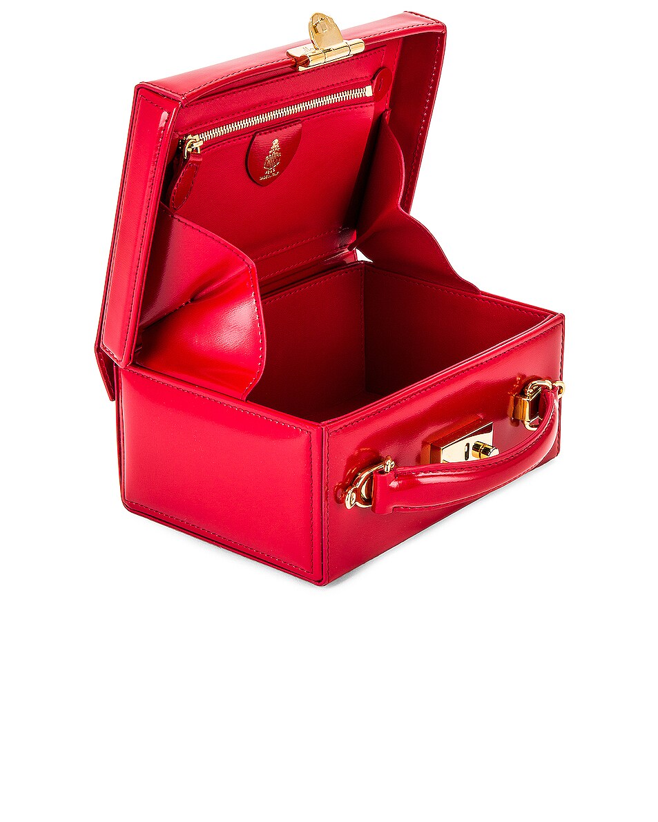 Mark Cross Small Grace Brush Off Box Bag in MC Red | FWRD