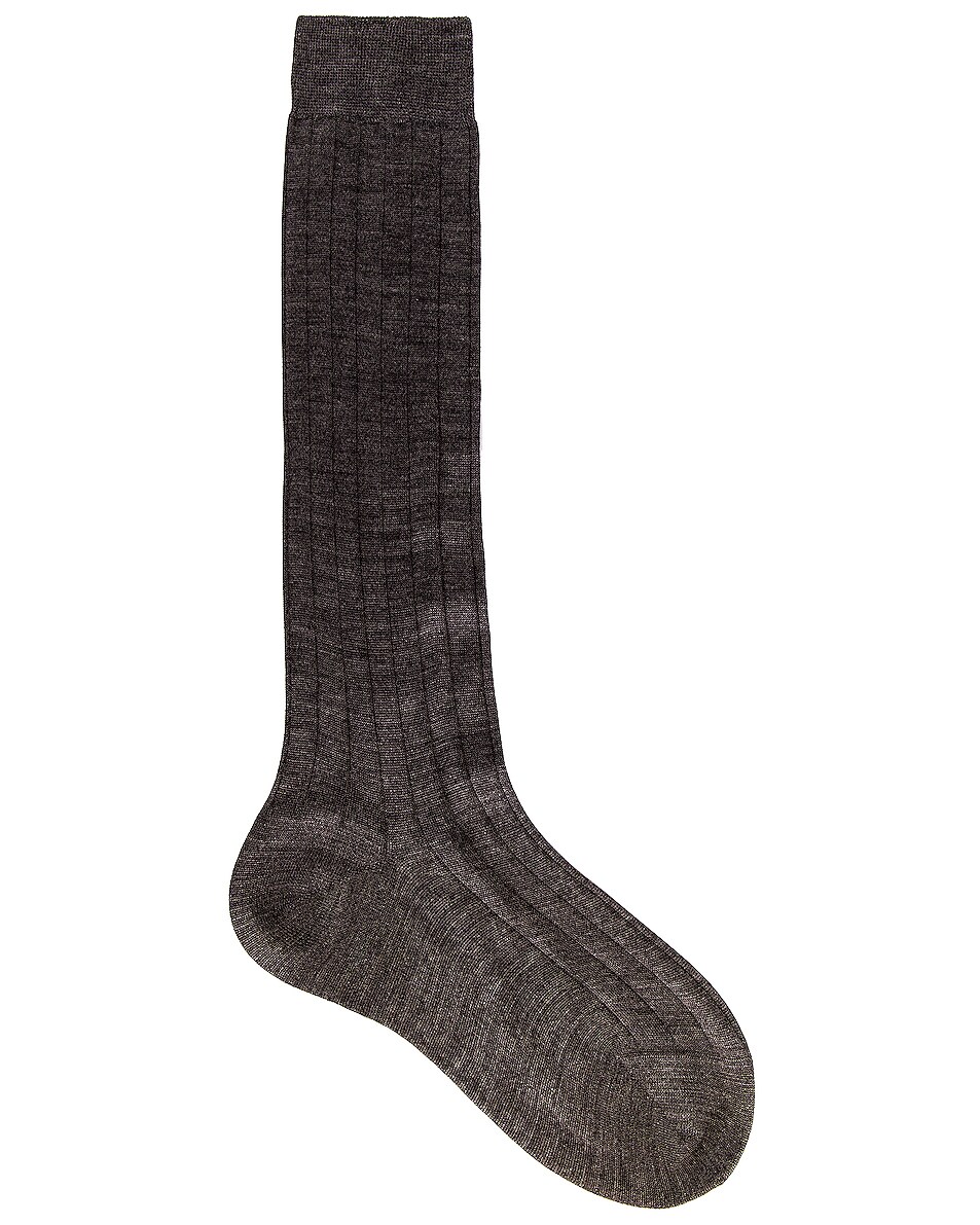 Miu Miu Show Socks in Antracite | FWRD