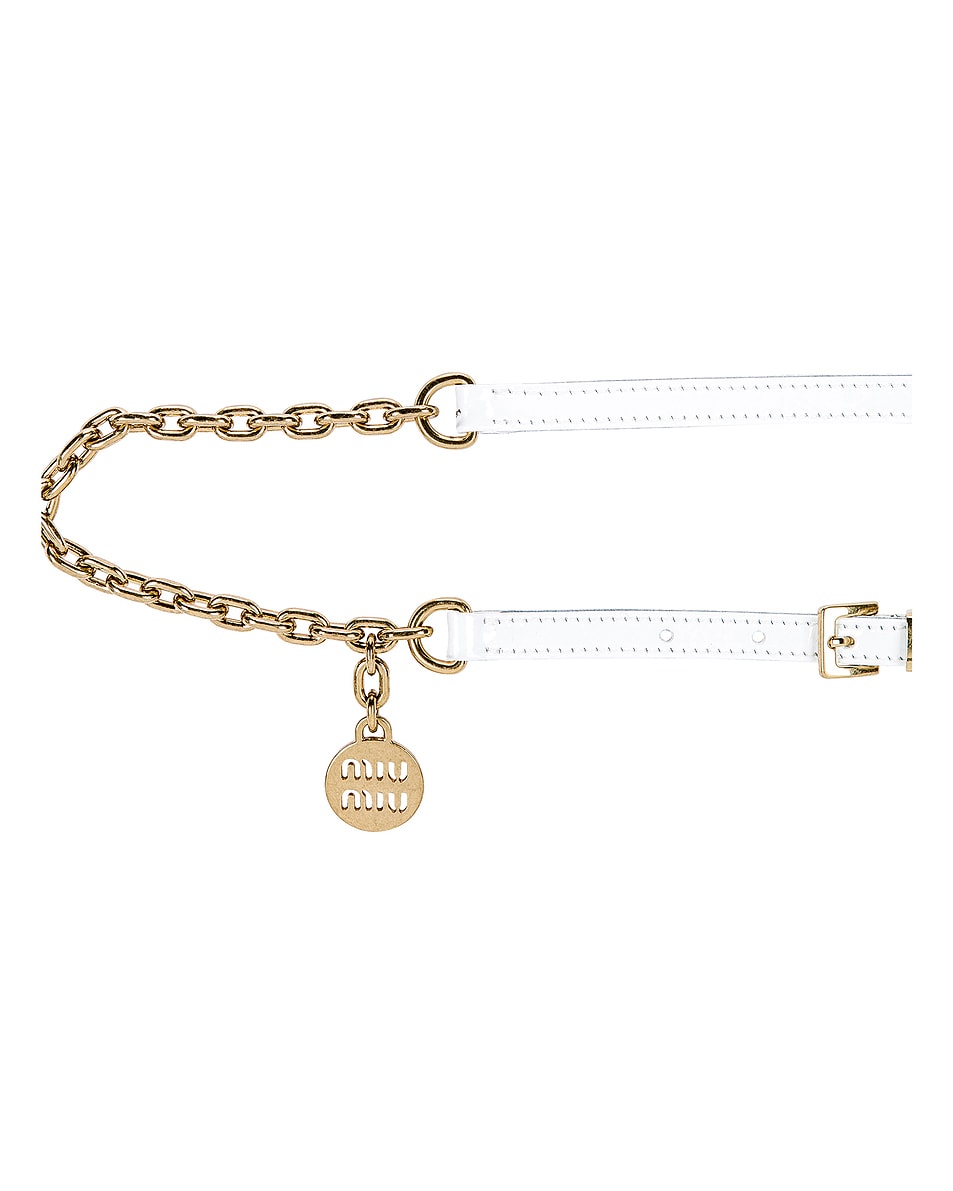 Miu Miu Chain Belt in Bianco | FWRD