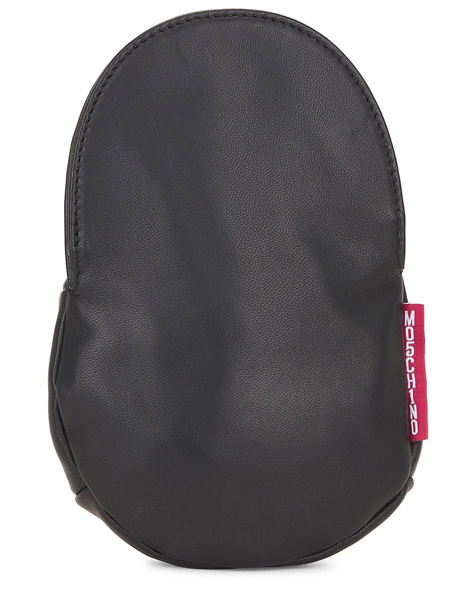 Moschino Jeans Lamb Leather Cap Bag in Black | FWRD