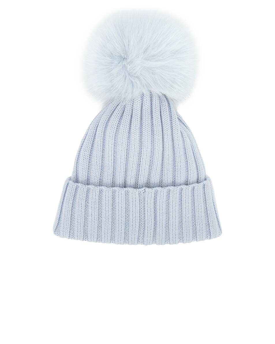 Moncler Puff Beanie in Blue | FWRD