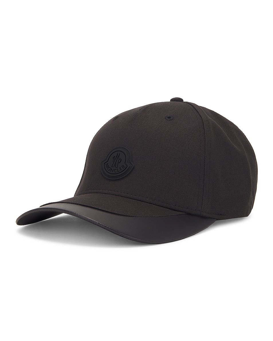 Moncler Matt Black Baseball Cap in Black | FWRD