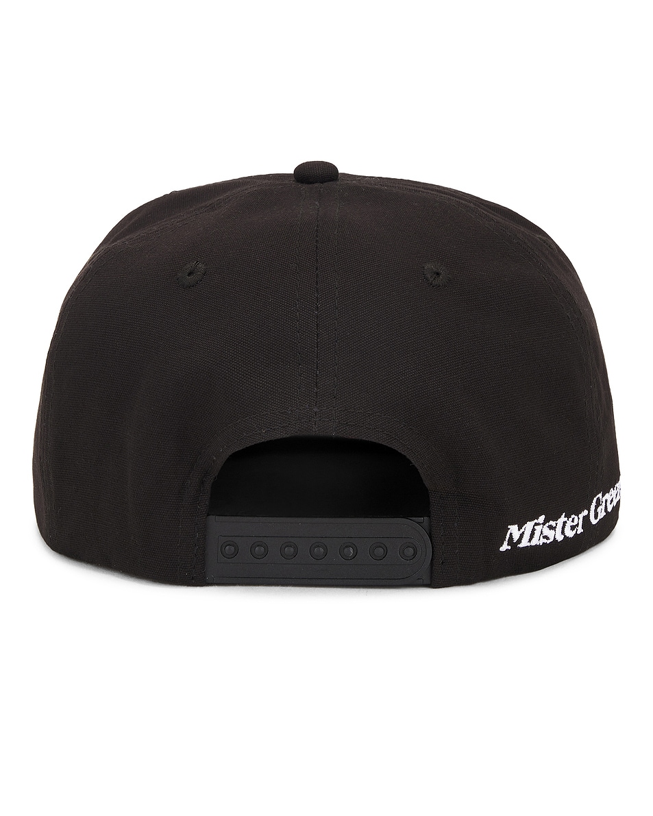 Mister Green Iconic 6 Panel Cap in Black | FWRD