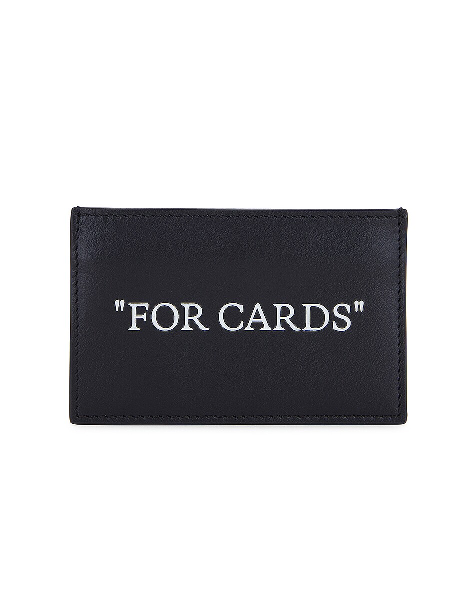 OFF-WHITE Quote Bookish Card Case in Black | FWRD