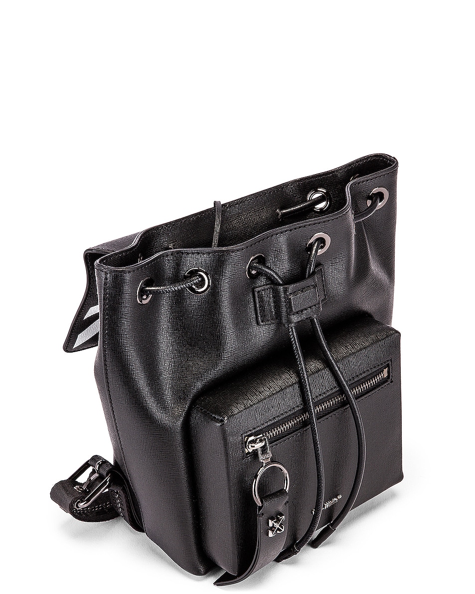 OFF-WHITE Diagonal Binder Backpack in Black & White | FWRD