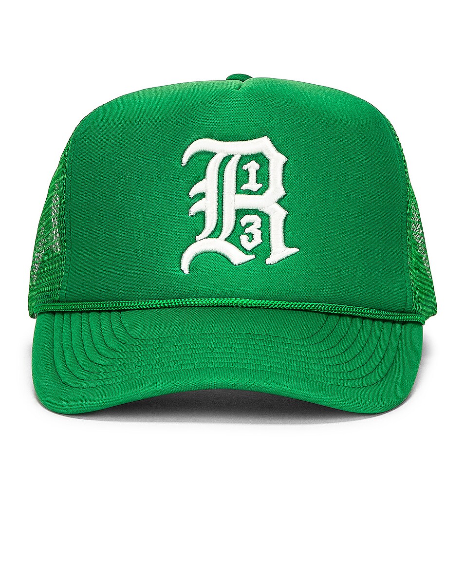 R13 Trucker Hat in Green | FWRD
