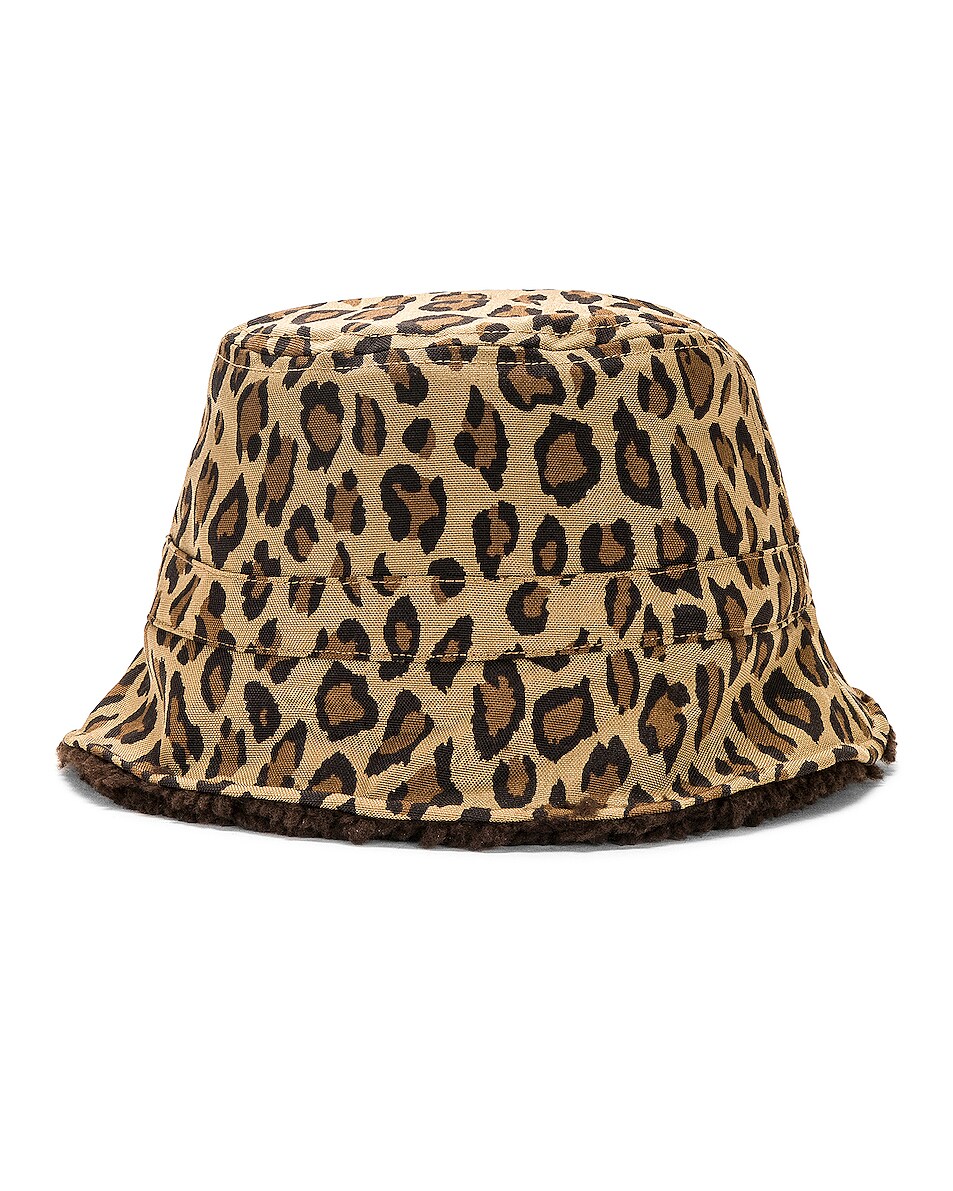 R13 Bucket Hat in Leopard & Brown | FWRD