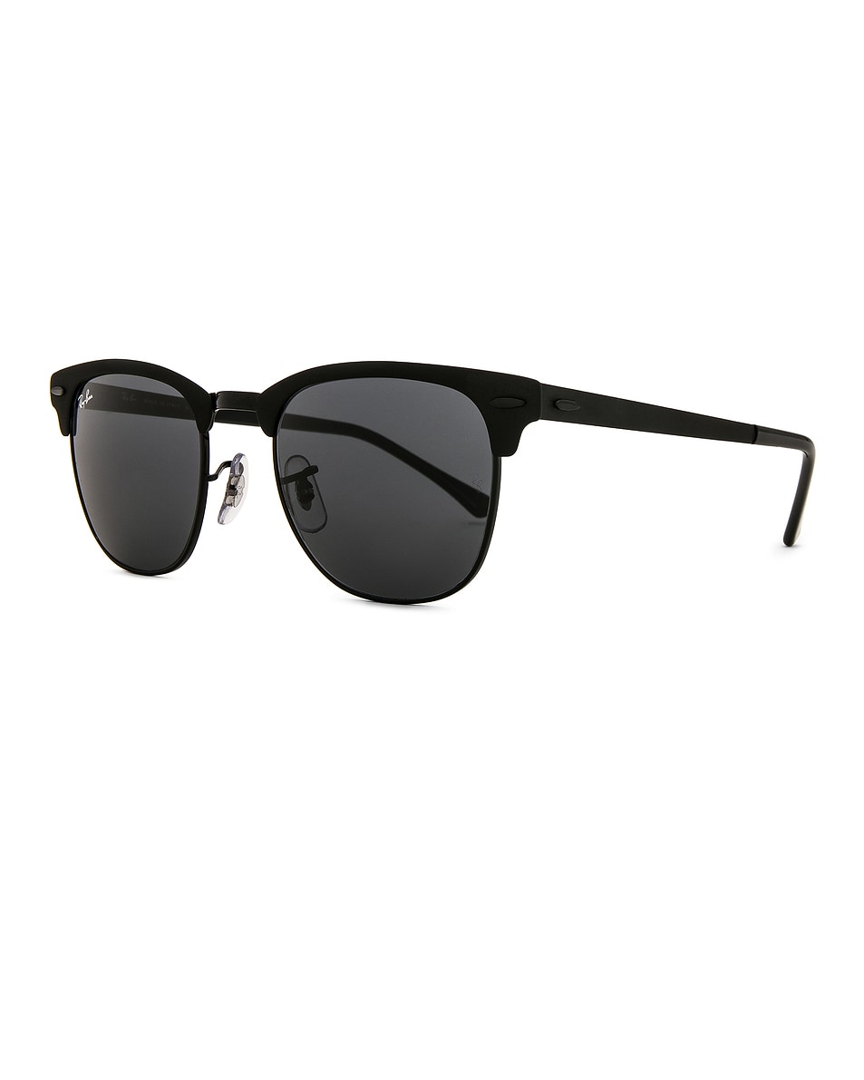 Ray-Ban Clubmaster Metal Sunglasses in Black | FWRD