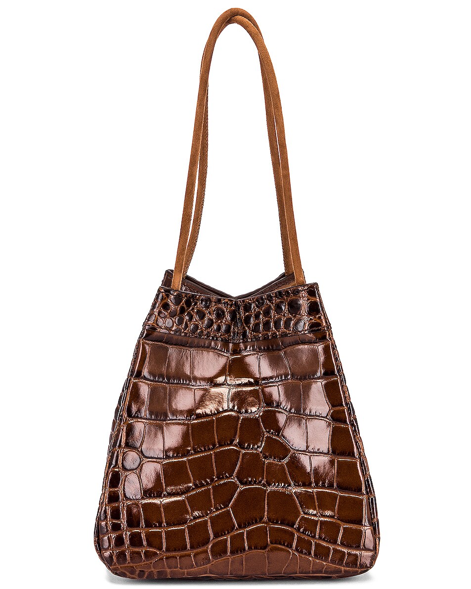 Rejina Pyo Rita Crocodile-effect Leather Top Handle Bag In Brown | ModeSens