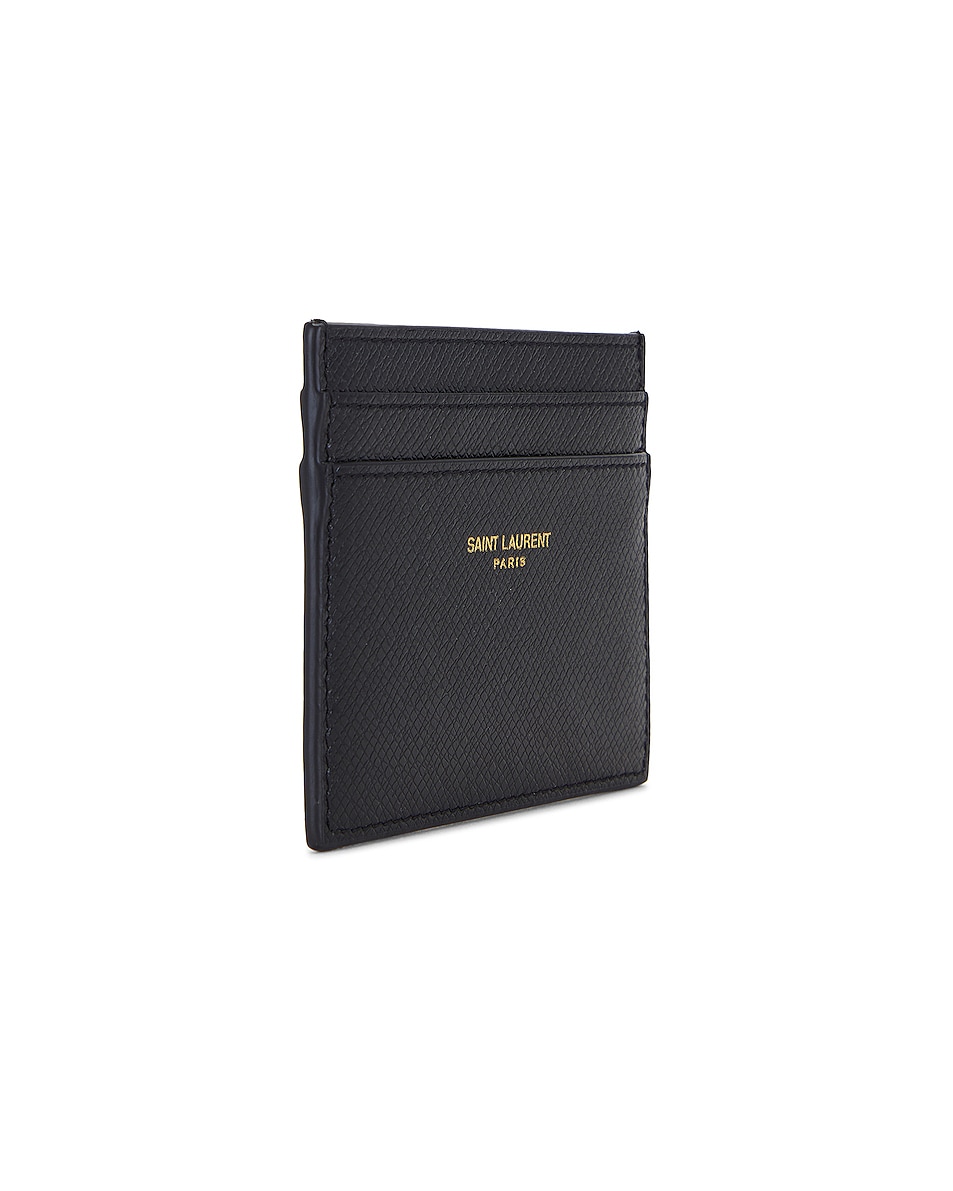 Saint Laurent YSL Credit Card Case in Nero | FWRD