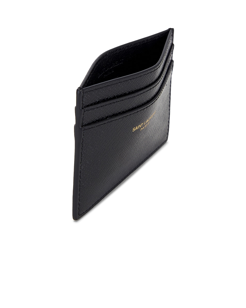 Saint Laurent YSL Credit Card Case in Nero | FWRD