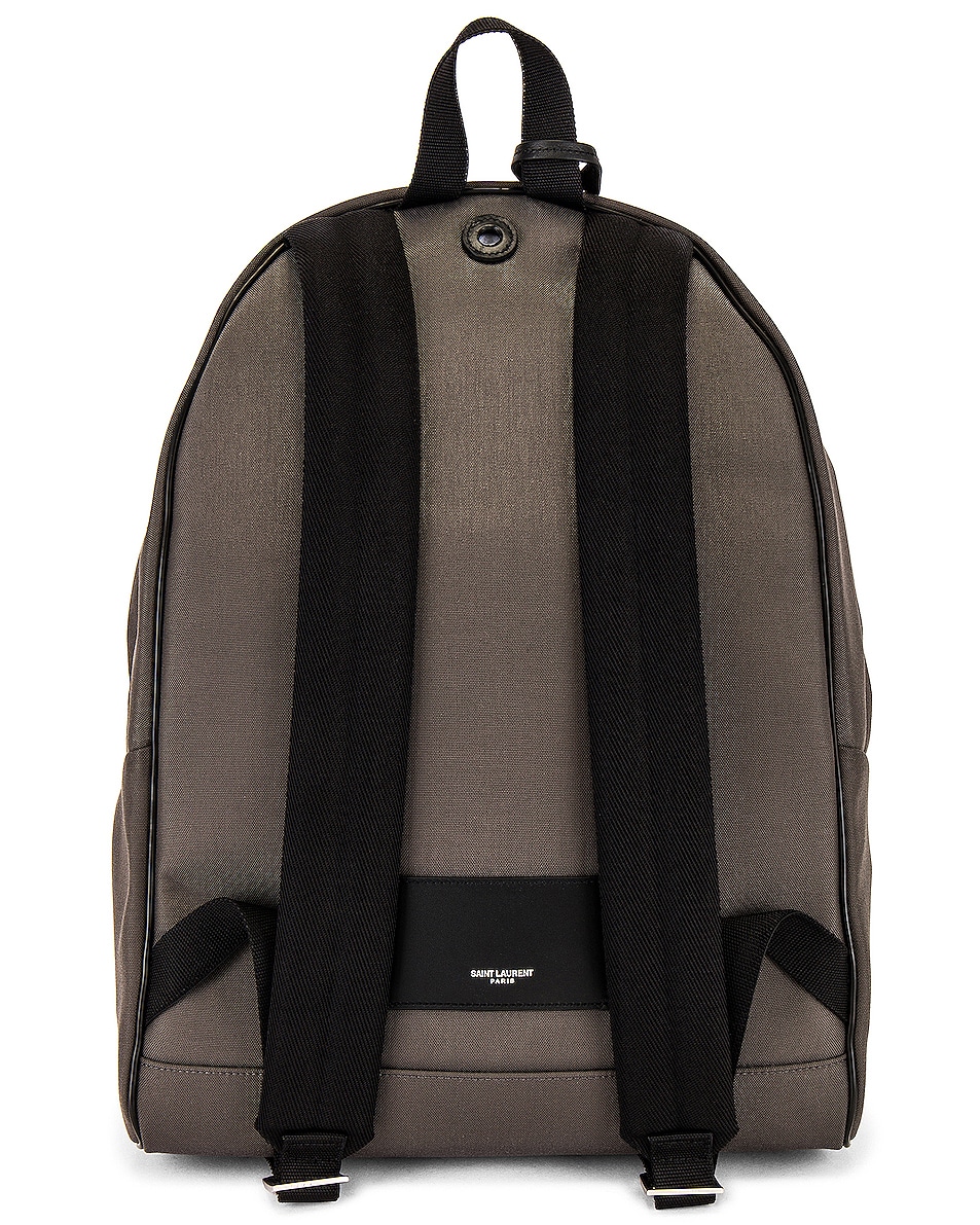 Saint Laurent YSL Bag City Backpack in Storm & Black & Black | FWRD