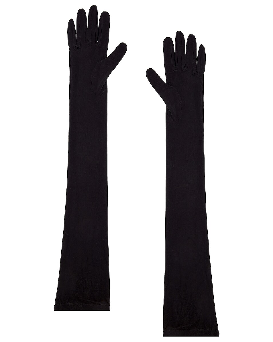 Saint Laurent Extra Long Gloves in Black | FWRD