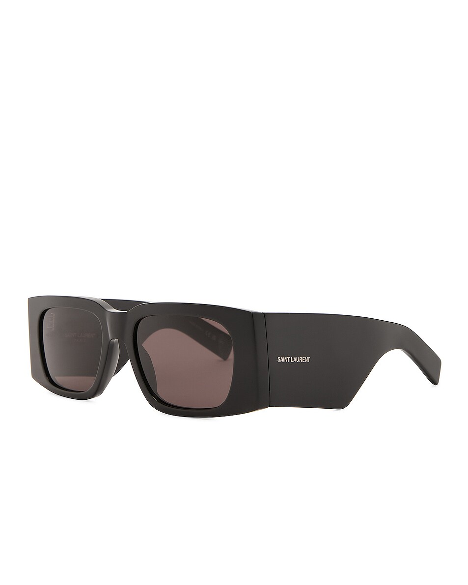 Saint Laurent SL 654 Sunglasses in Black | FWRD