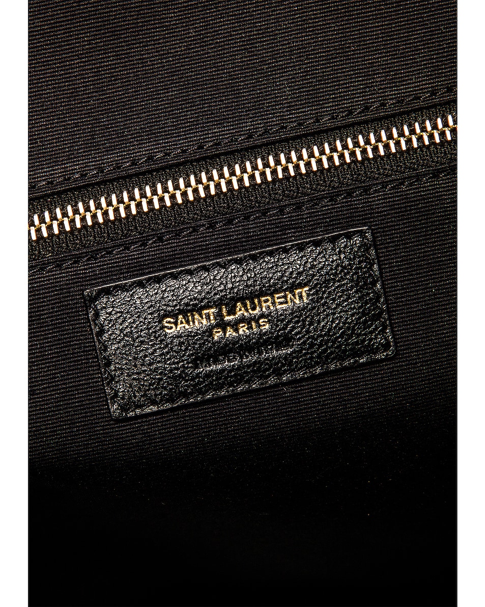 Saint Laurent Velvet Monogramme Vicky Backpack in Black | FWRD