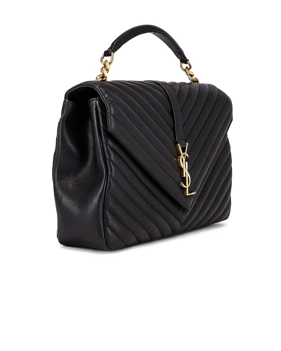 Saint Laurent Large College Monogramme Bag In Black FWRD