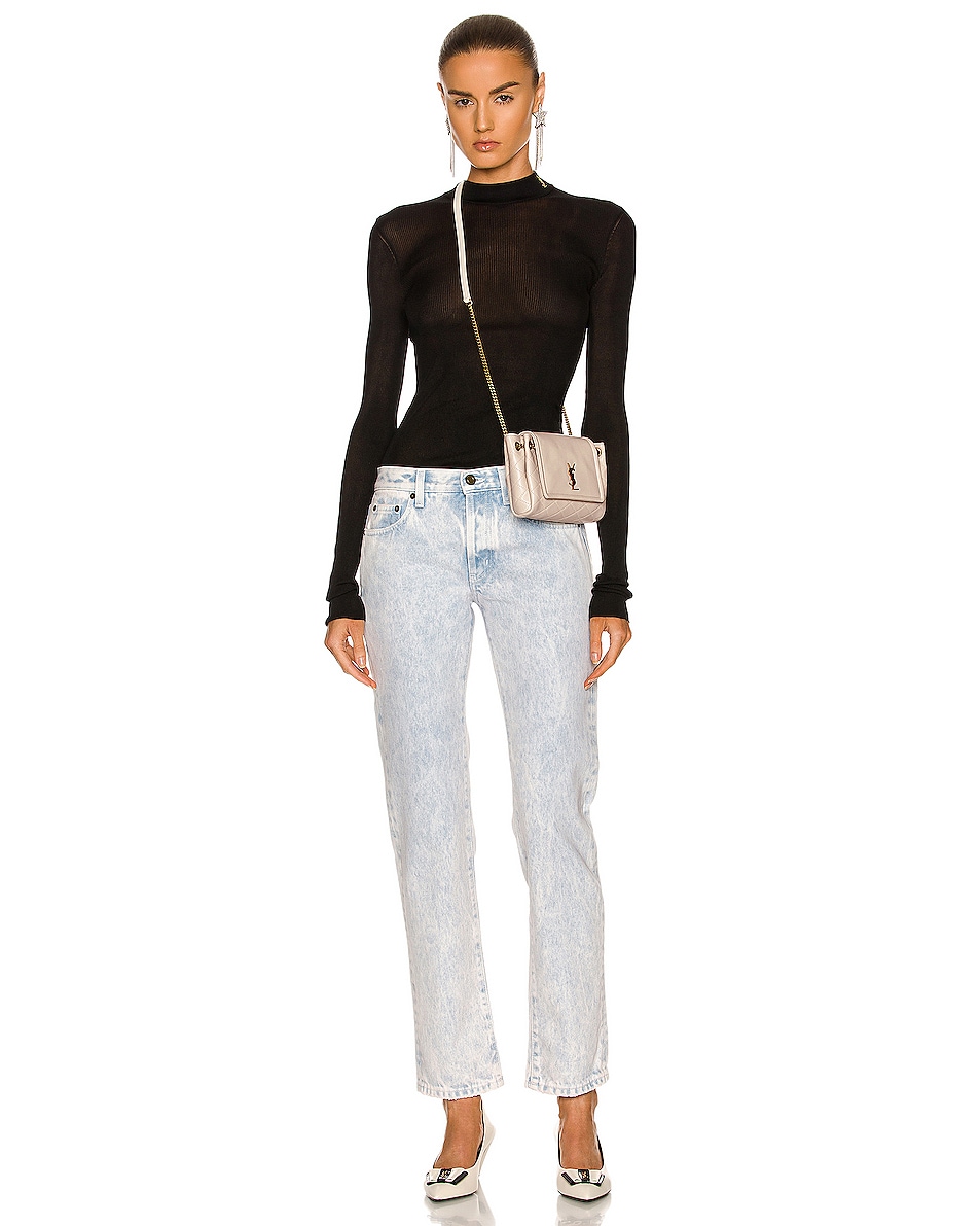 Saint Laurent Mini Nolita Bag in Crema Soft | FWRD