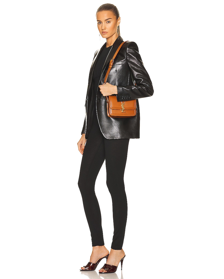 Saint Laurent Small Solferino Satchel Bag in Dark Honey | FWRD
