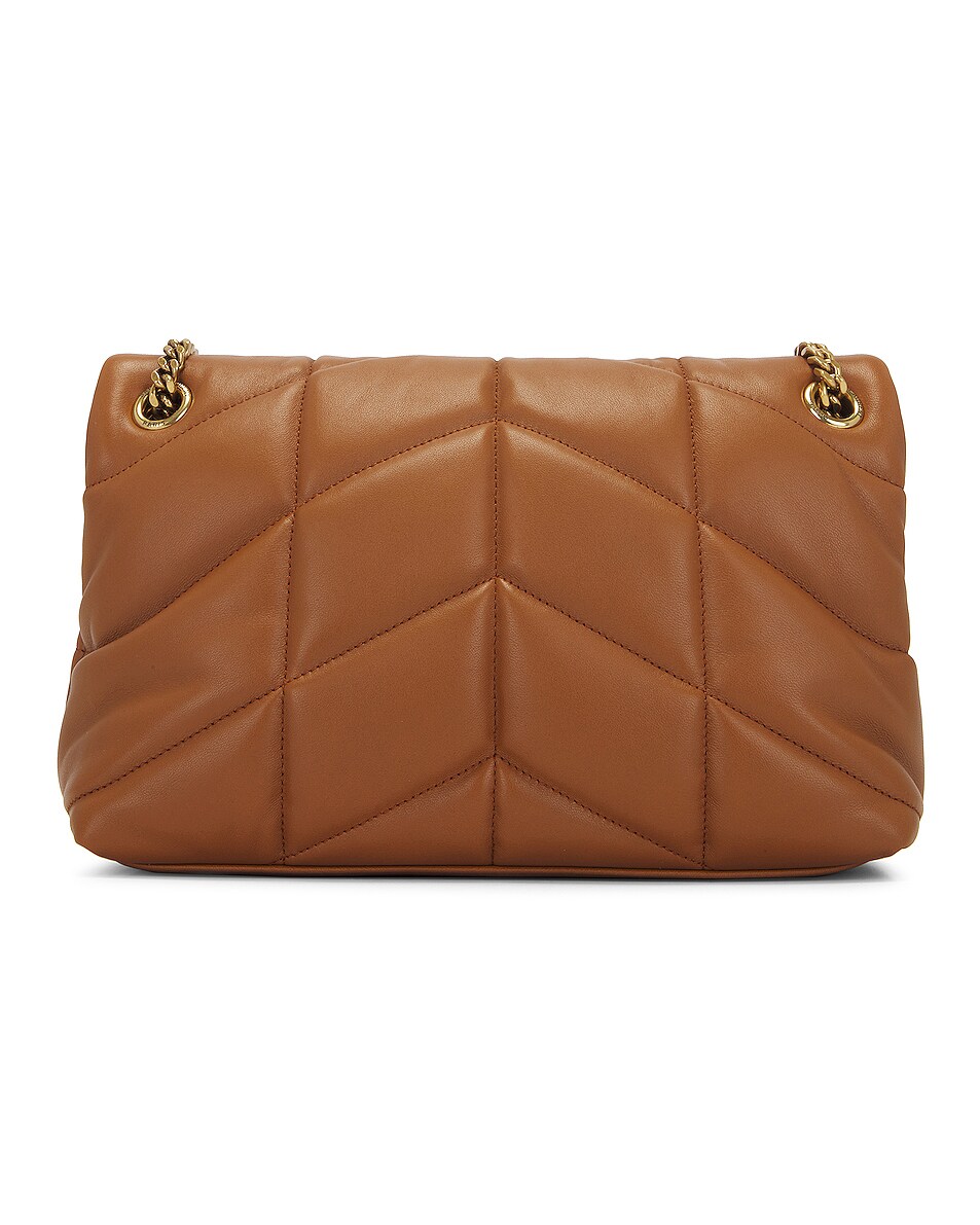 Saint Laurent Small Puffer Bag in Dark Honey | FWRD