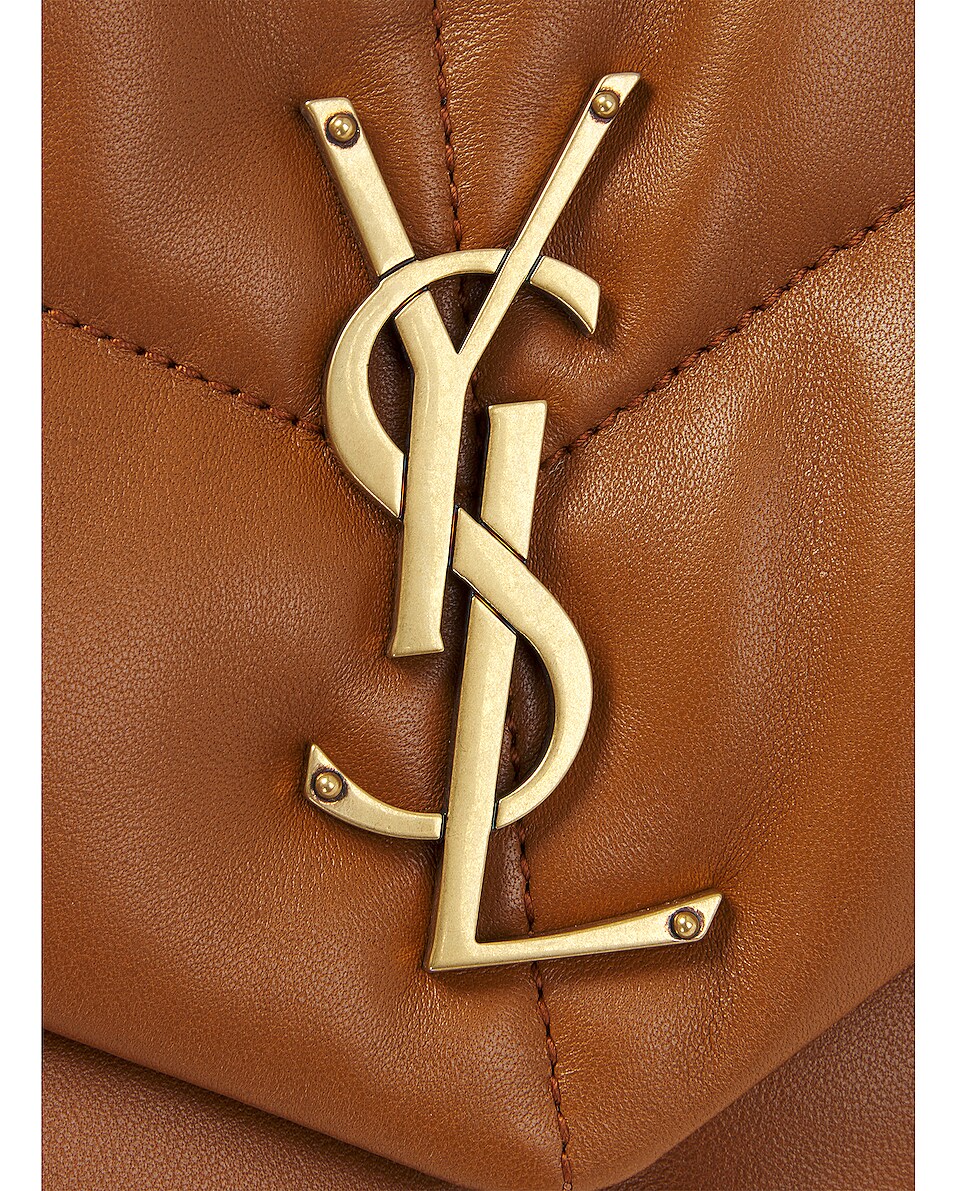 Saint Laurent Small Puffer Bag in Dark Honey | FWRD