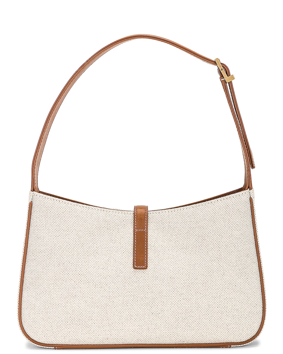 Saint Laurent Le 5a7 Hobo Bag in Greggio & Brick | FWRD