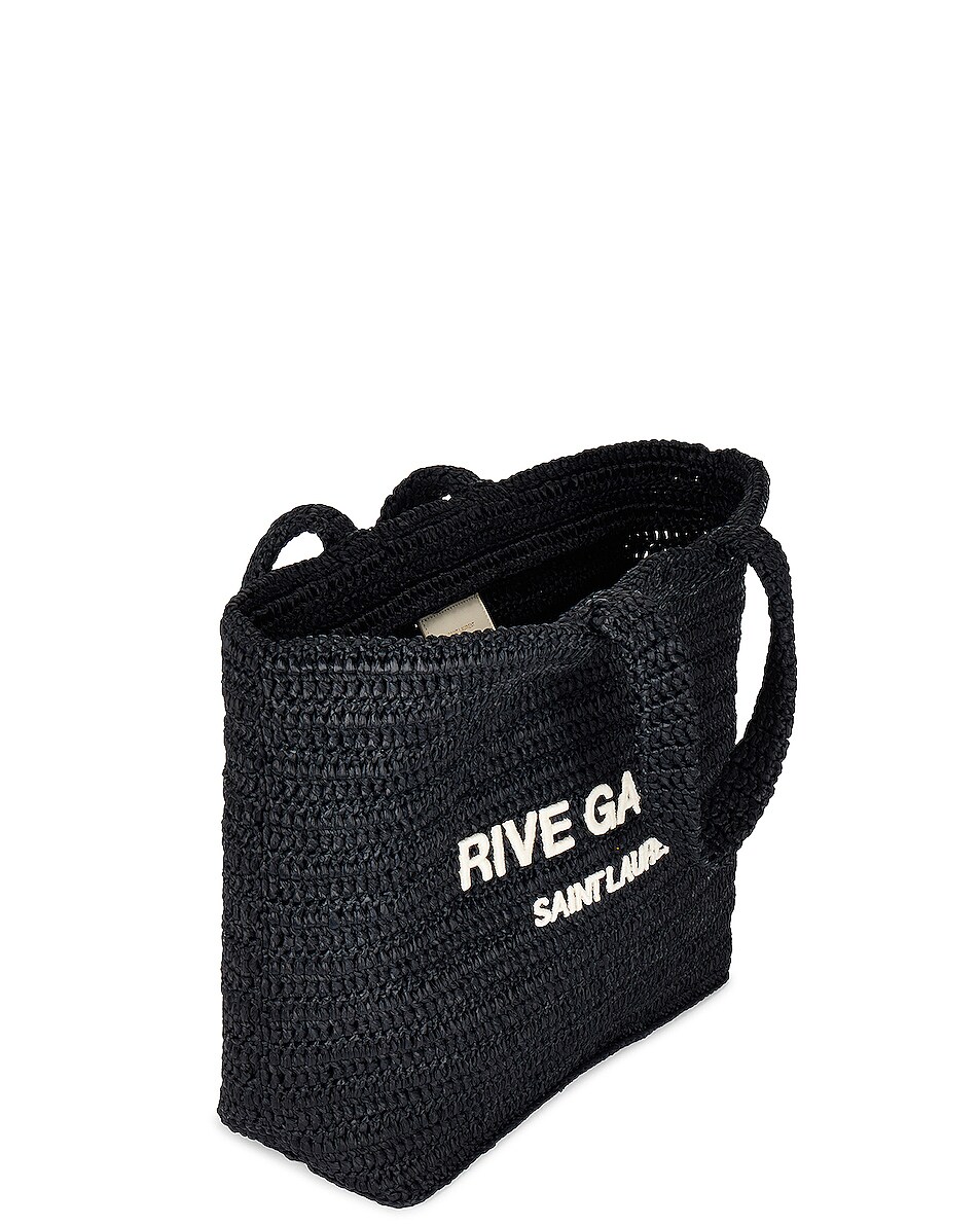 Saint Laurent Rive Gauche Tote Bag in Nero & Crema Soft | FWRD