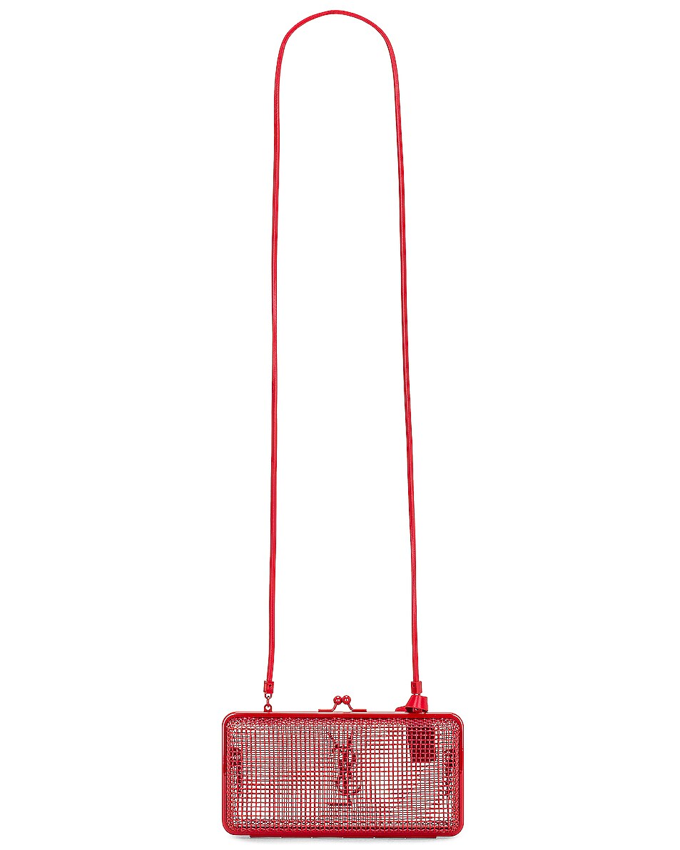 Saint Laurent Cassandra Cage Bag in Rouge Flamme & Rouge Flamme | FWRD