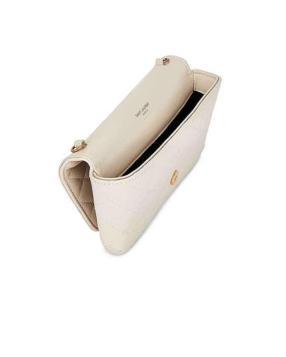 Saint Laurent Mini Gaby Phone Holder Chain Bag in Crema Soft | FWRD