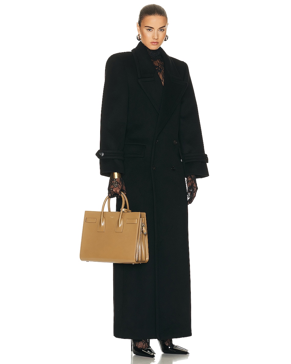 Saint Laurent Small Sac De Jour Bag in Cappuccino | FWRD