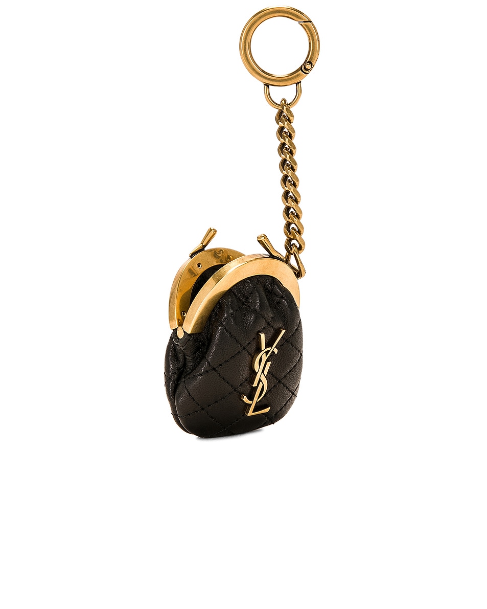 Saint Laurent Gaby Key Pouch in Nero | FWRD