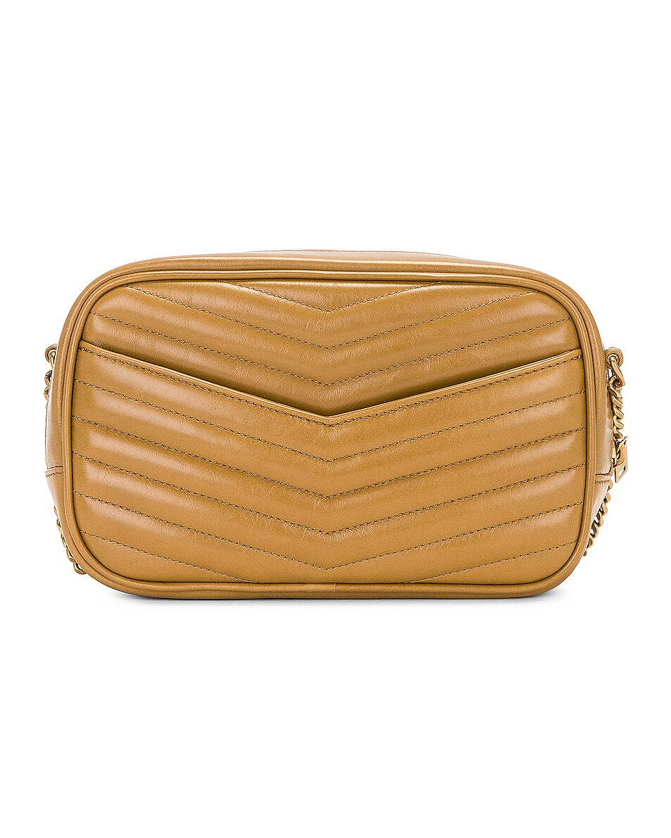 Saint Laurent Mini Lou With Chain Bag in Tabac Brown | FWRD