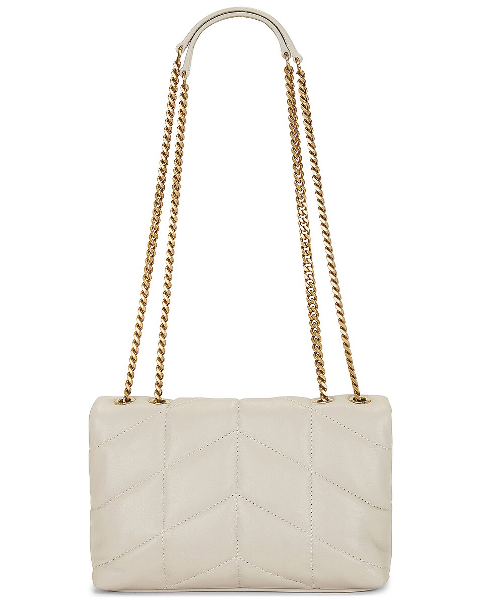 Saint Laurent Toy Puffer Bag in Blanc Vintage | FWRD