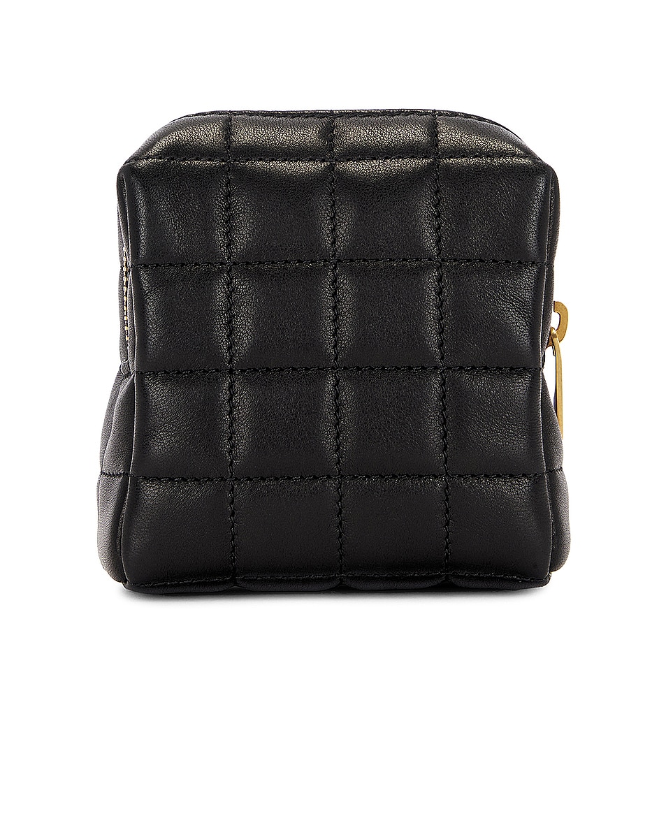 Saint Laurent Mini Square Pouch in Noir | FWRD