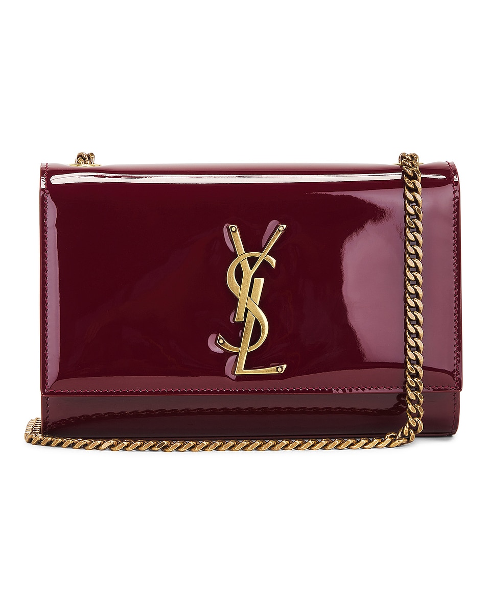 Saint Laurent Small Kate Chain Bag in Red Grenat | FWRD