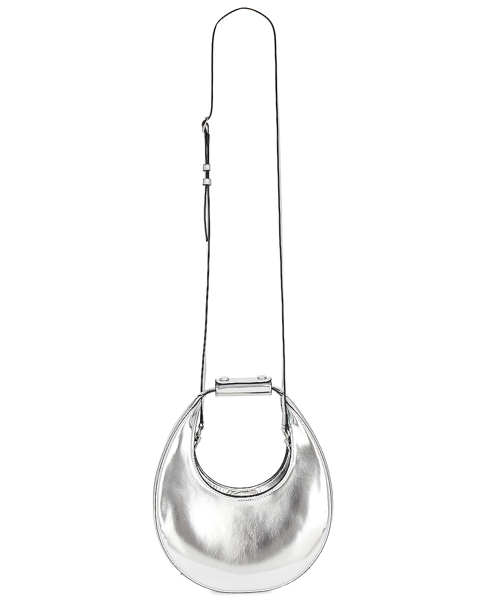 Staud Mini Moon Bag in Chrome | FWRD