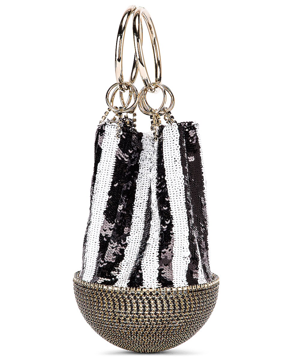 SILVIA TCHERASSI x Rosantica Atacama Bag in Black & White Sequin ...