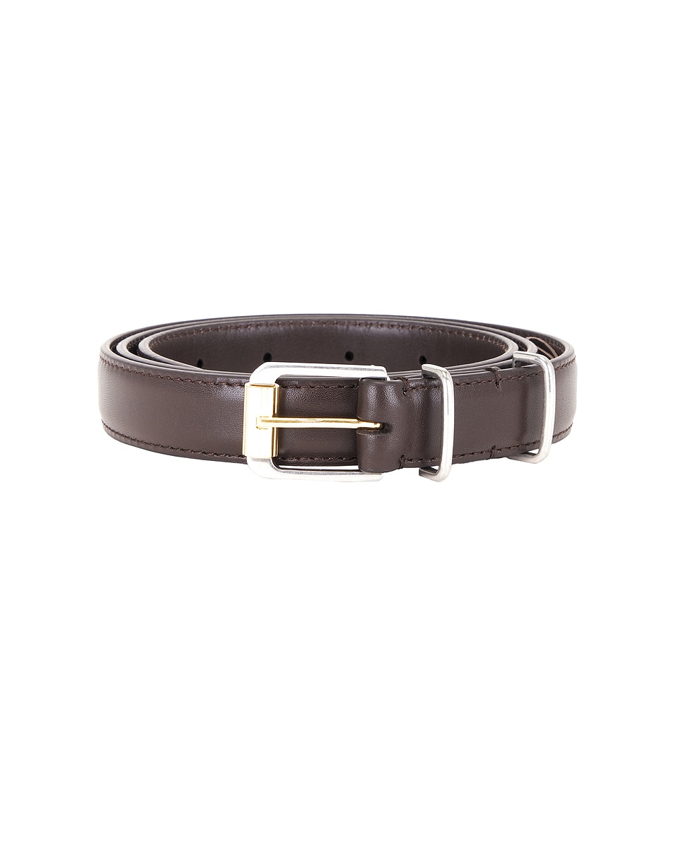 The Row Small Metallic Loop Belt in Brown Ans | FWRD