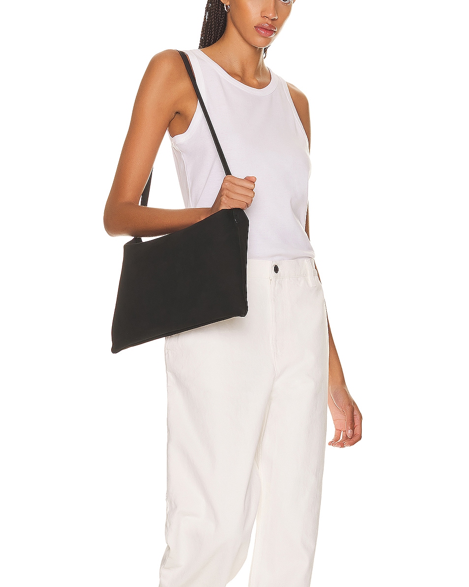 The Row Large Morgan Bag in Black in Black PLD | FWRD