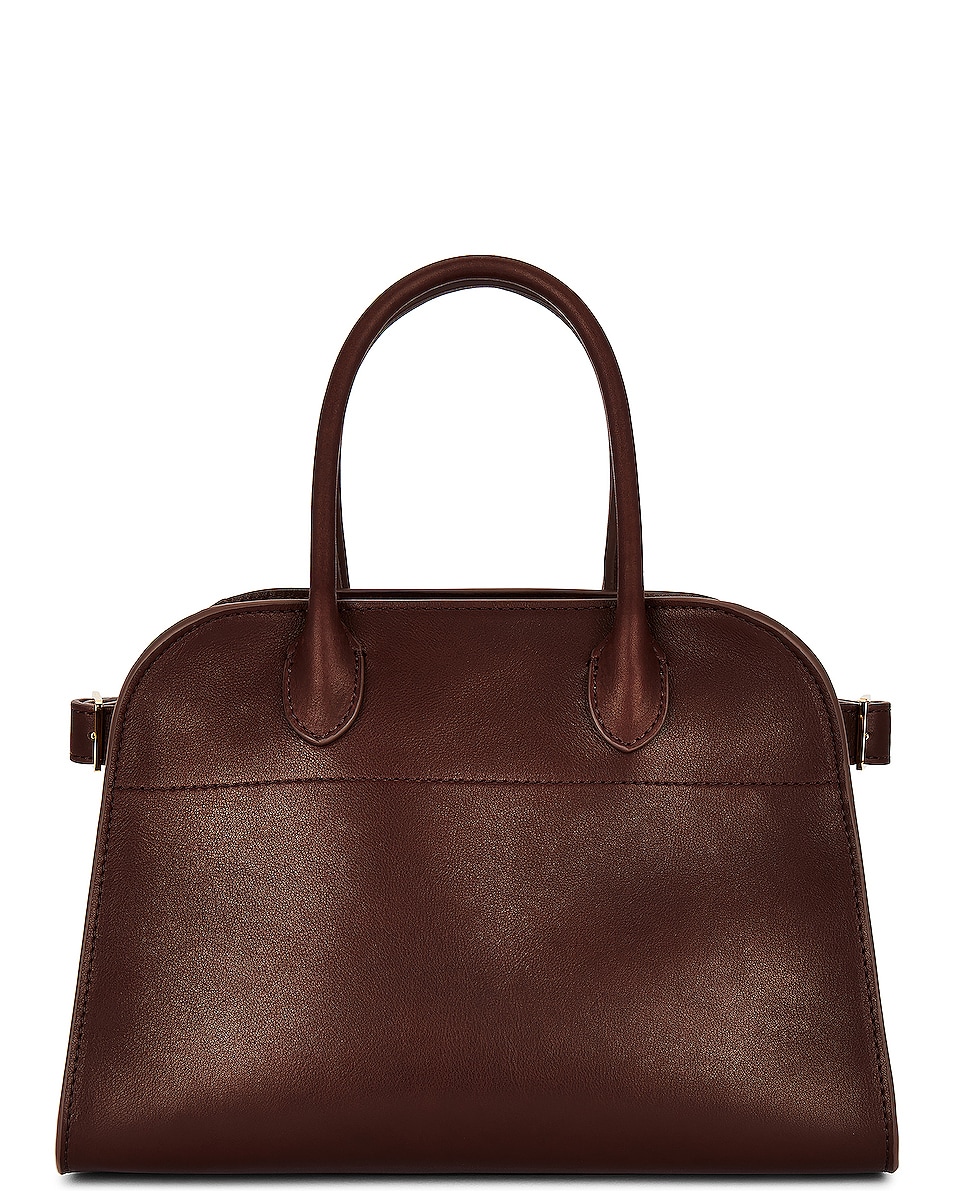 The Row Soft Margaux 10 Top Handle Bag in Burgundy | FWRD