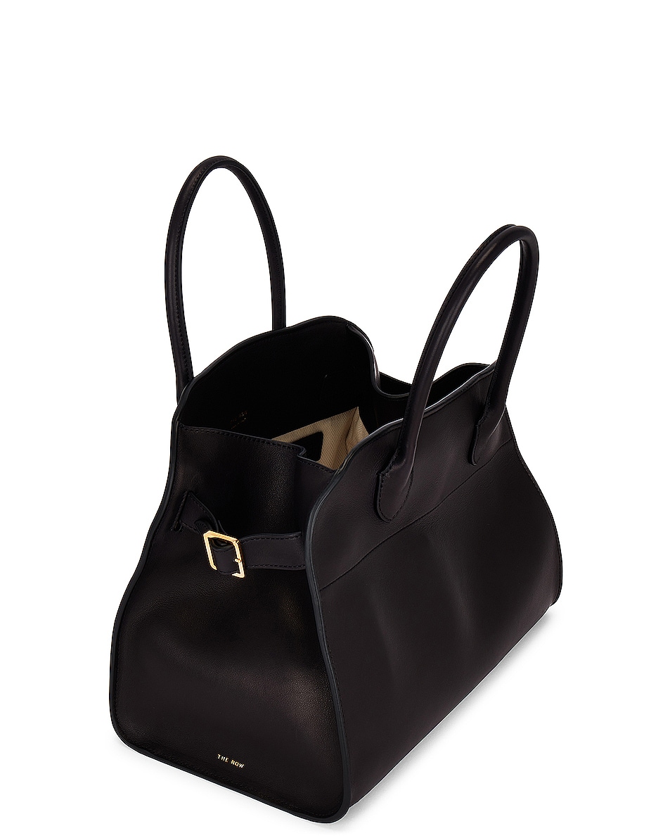 The Row Soft Margaux 12 Bag in Black SHG | FWRD