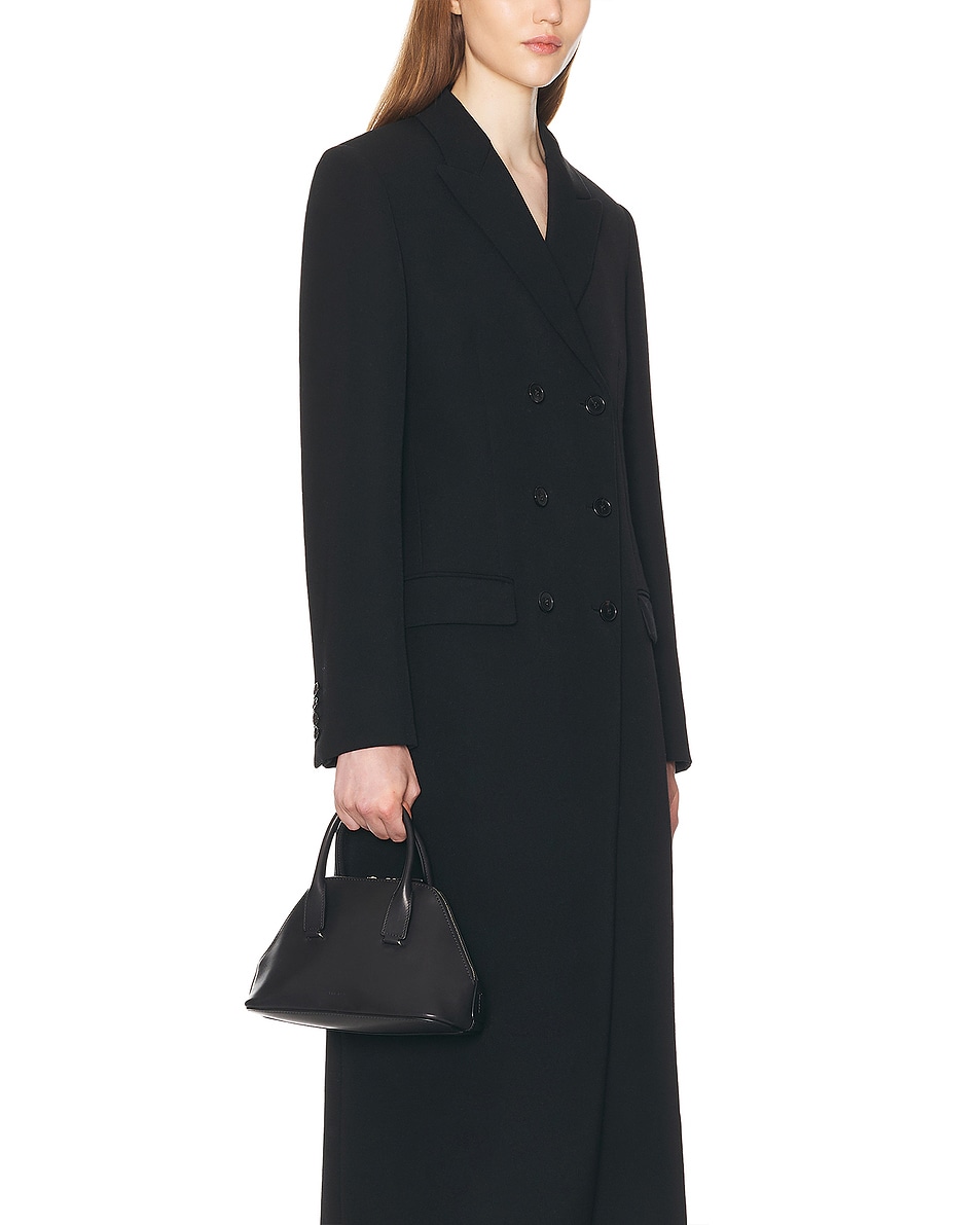 The Row Mini Devon Saddle Leather Bag in Black PLD | FWRD