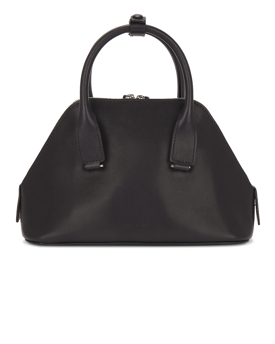 The Row Mini Devon Saddle Leather Bag in Black PLD | FWRD