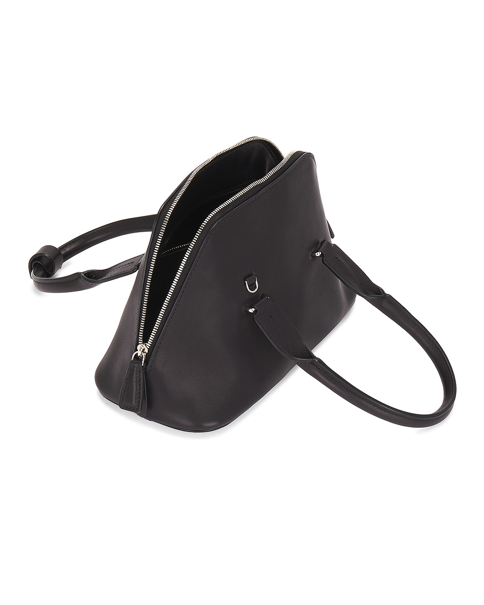 The Row Mini Devon Saddle Leather Bag in Black PLD | FWRD