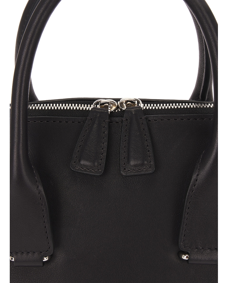 The Row Mini Devon Saddle Leather Bag in Black PLD | FWRD