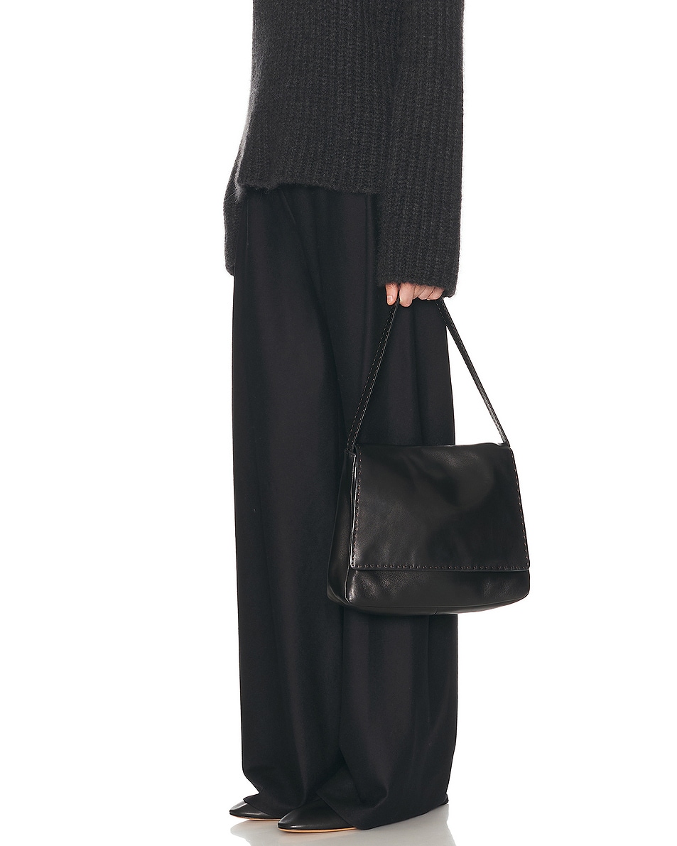 The Row Nuance Hobo Bag in Black ANS | FWRD