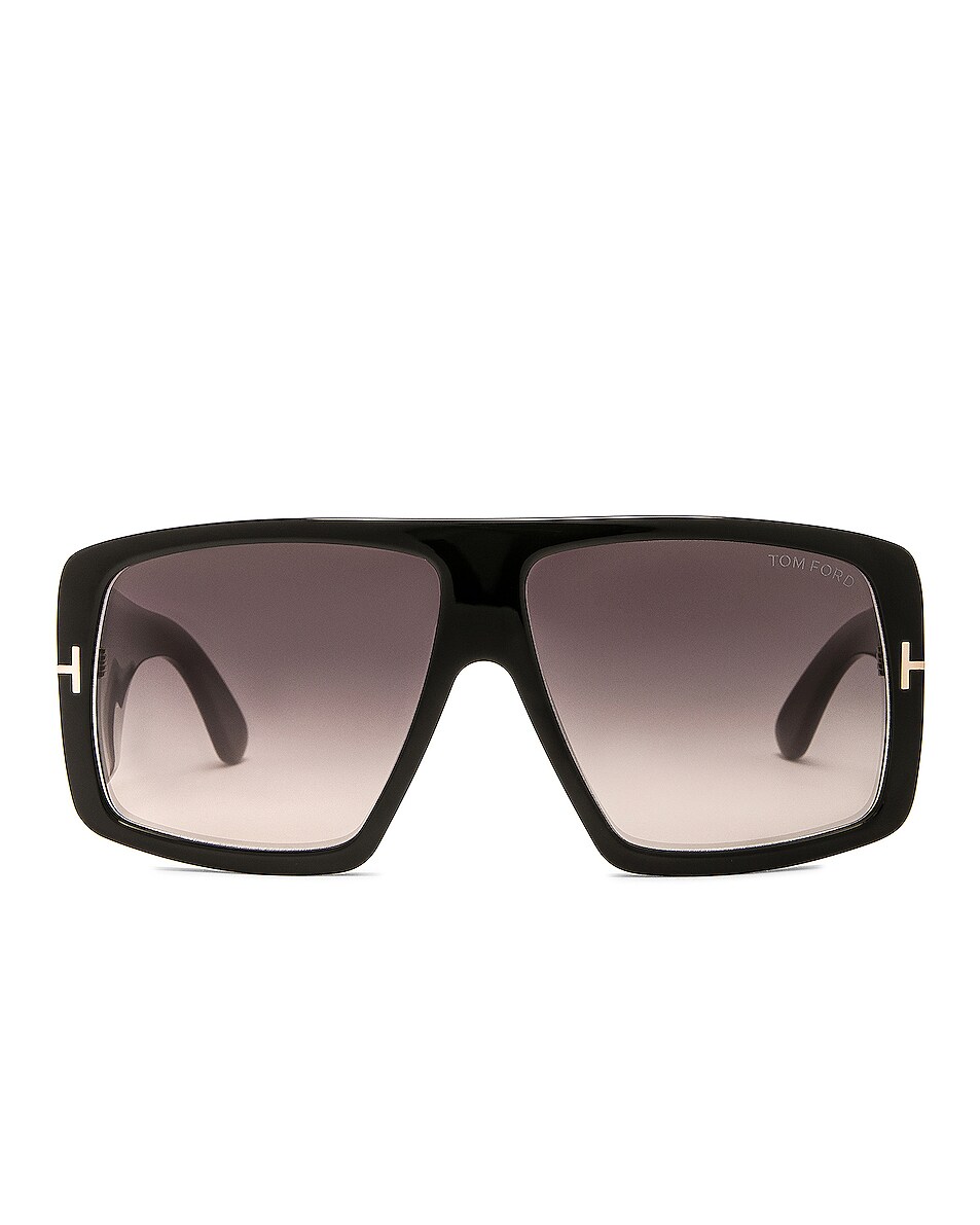 TOM FORD Raven Sunglasses in Shiny Black | FWRD