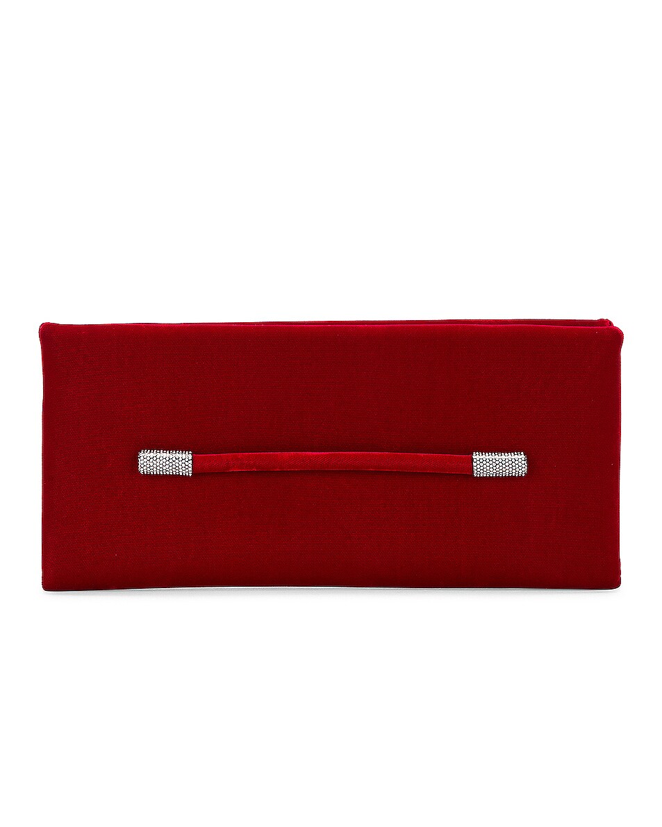 TOM FORD Ava Crystal Velvet Clutch in Ruby Red | FWRD