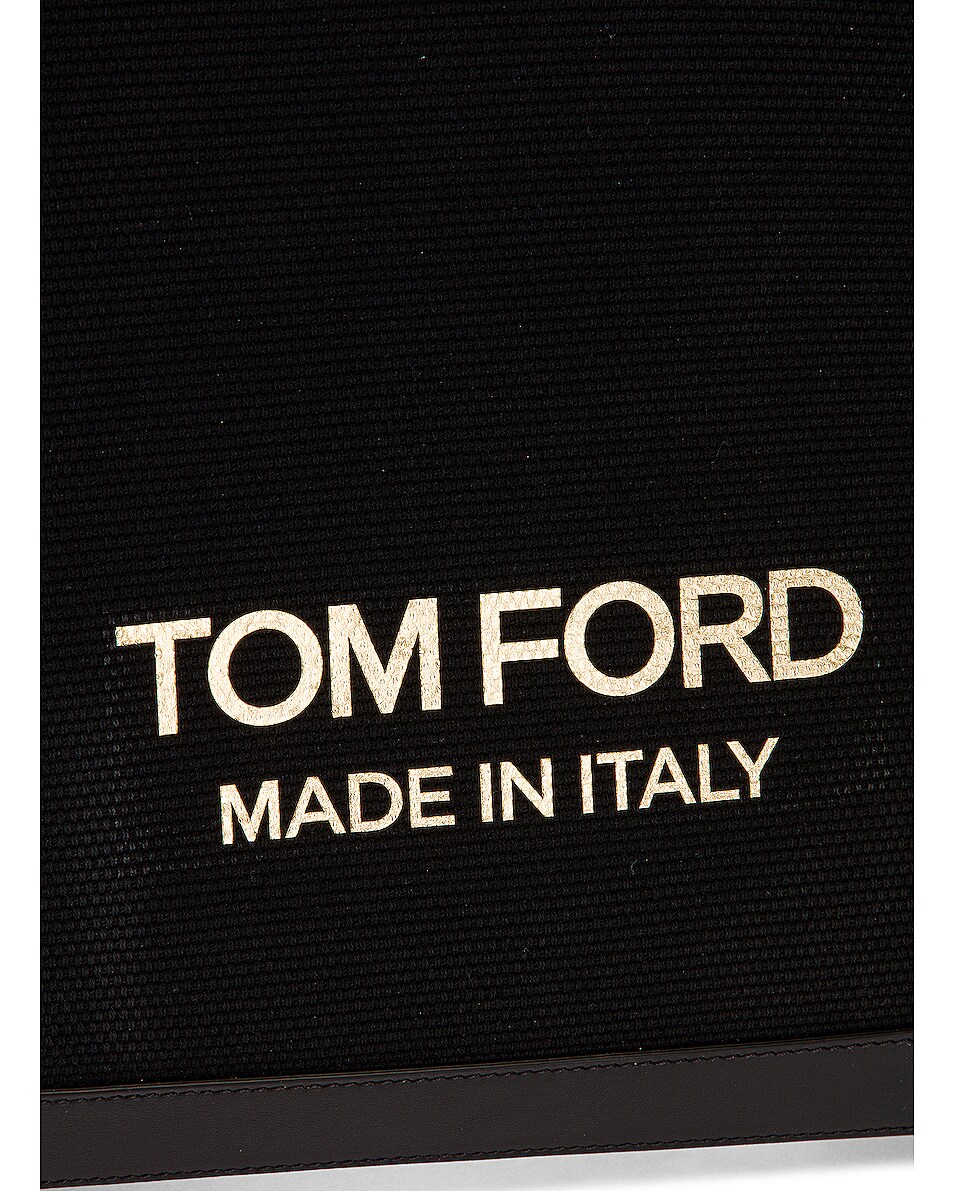TOM FORD T Screw Small Shopping Bag in Black & Gold | FWRD