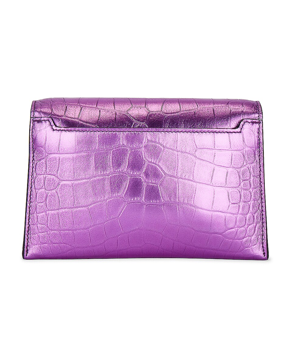 TOM FORD Metallic Stamped Croc TF Disco Bag in Mauve | FWRD